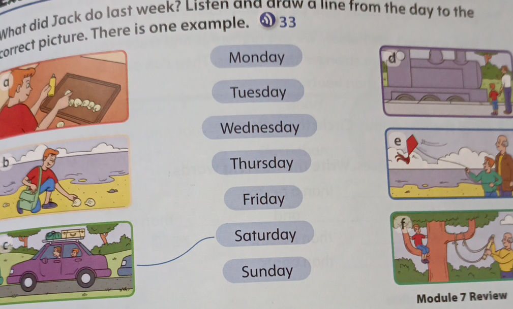 What did Jack do last week? Listen and draw | StudyX