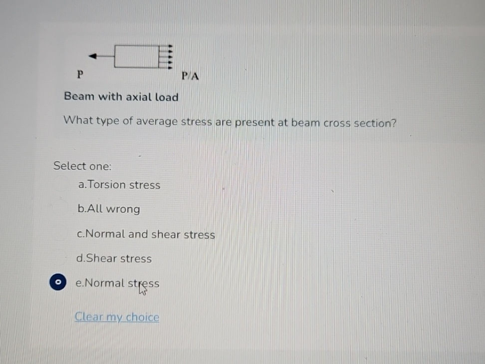 P P/A Beam with axial load What | StudyX