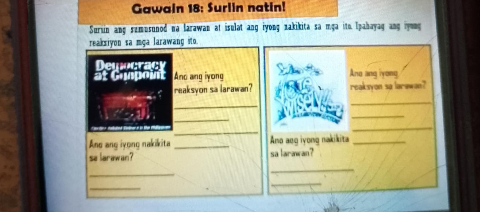 Gawain 18: Surlin natin! Suriin ang | StudyX