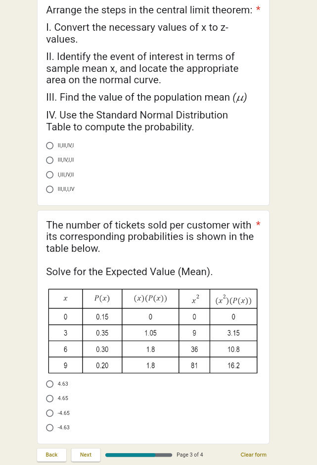 Arrange the steps in the central limit | StudyX