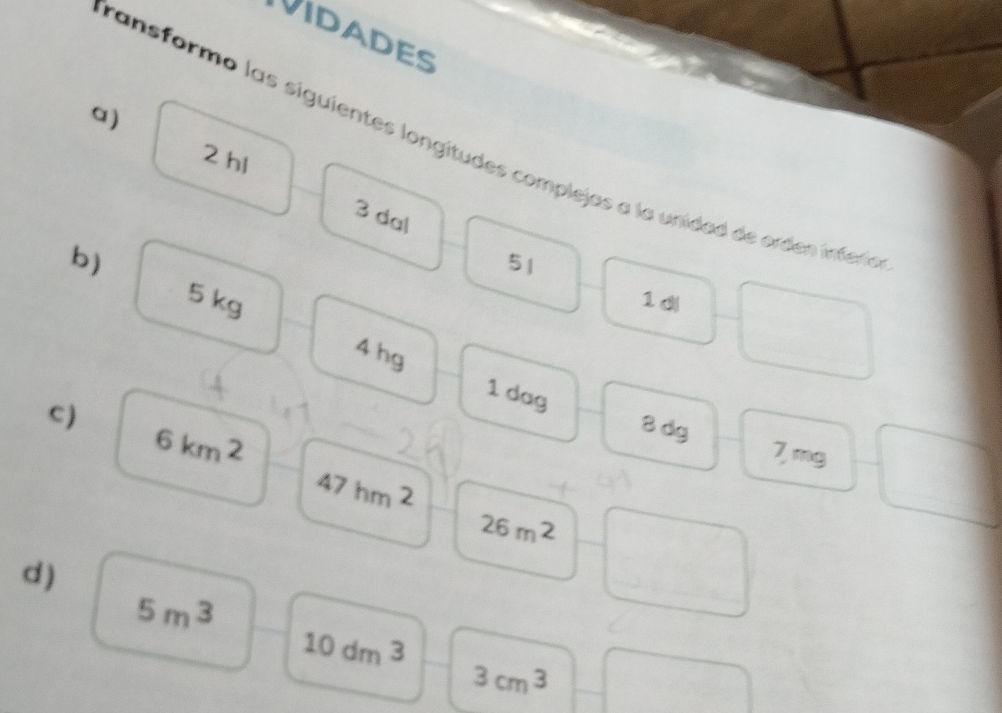 Transformo las siguientes longitudes | StudyX