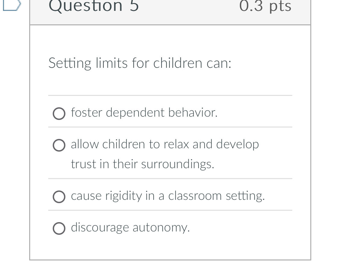 Setting limits for children can: foster | StudyX