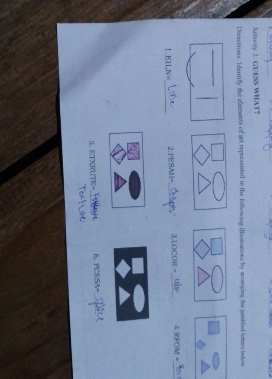 Activity 2: GUESS WHAT? Directions: Identify | StudyX