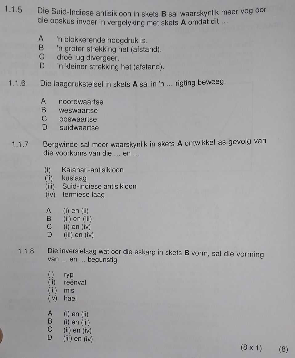 1.1.5 Die Suid-Indiese antisikloon in skets | StudyX