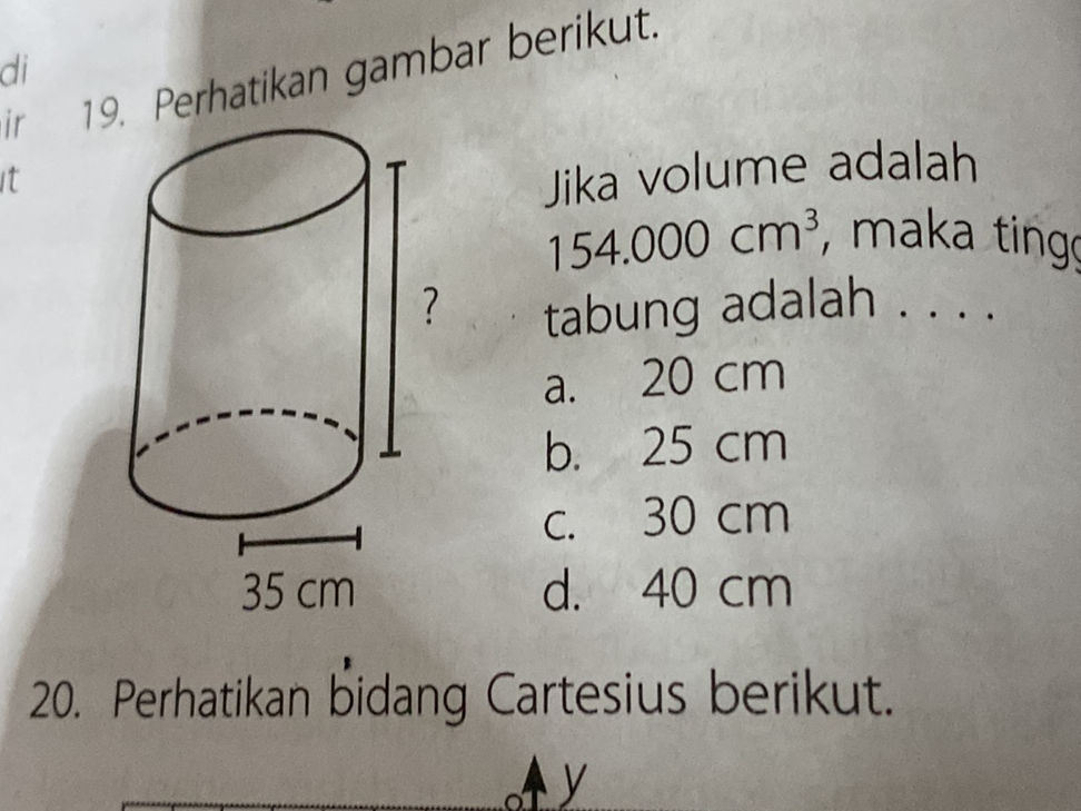 19. Perhatikan gambar berikut. Jika volume | StudyX