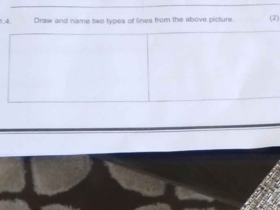 1.4. Draw and name two types of lines from | StudyX