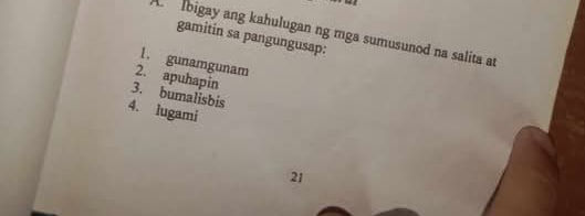 Ibigay ang kahulugan ng mga sumusunod na | StudyX