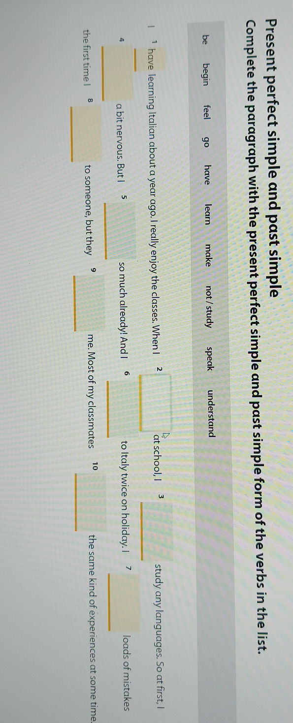 Present perfect simple and past simple | StudyX