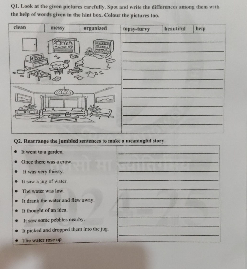 Q1. Look at the given pictures carefully. | StudyX