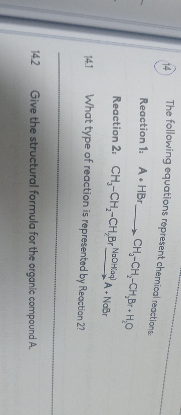 The following equations represent chemical | StudyX