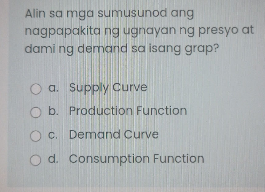 Alin sa mga sumusunod ang nagpapakita ng | StudyX