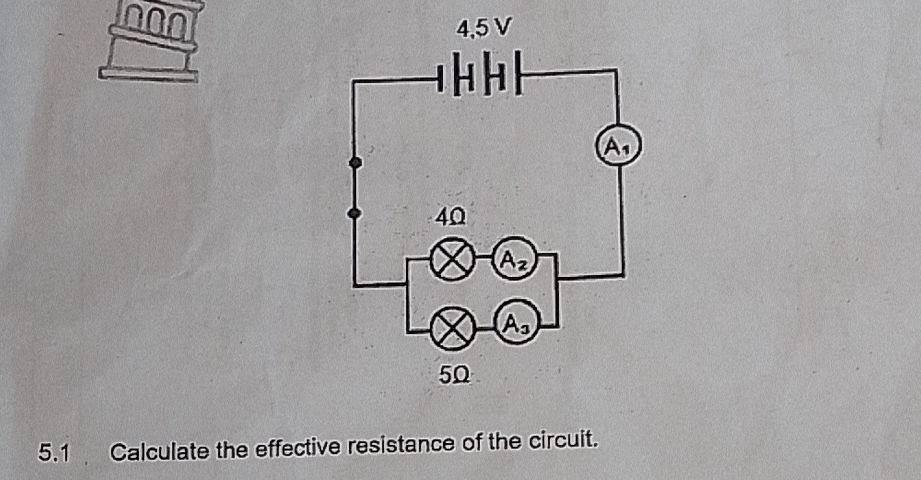 5. 1 Calculate the effective resistance of | StudyX