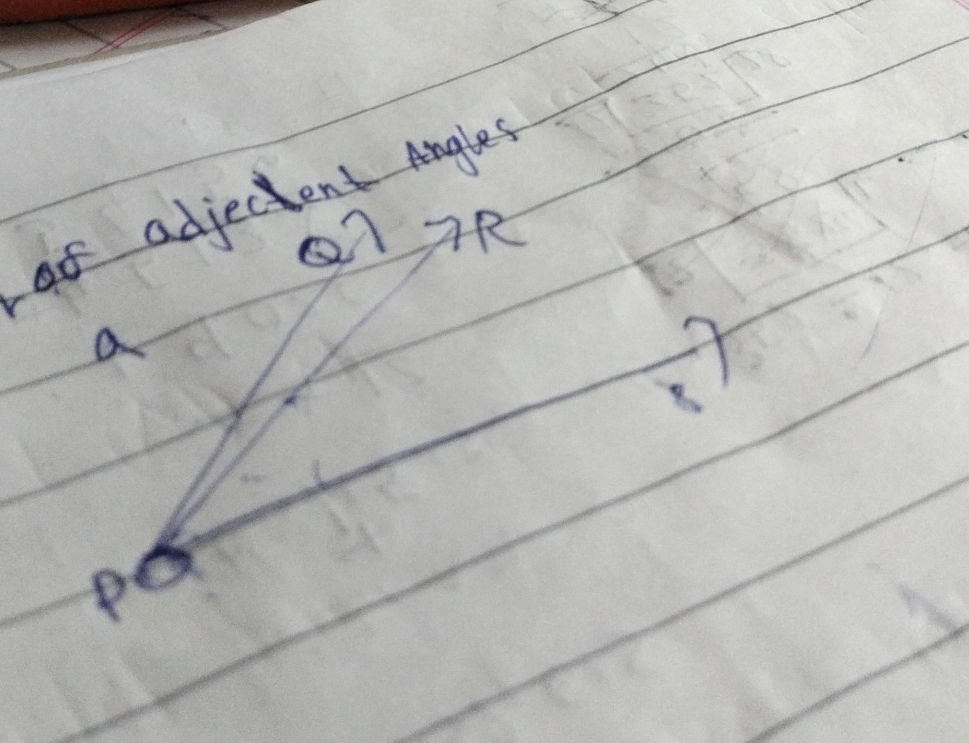 Proof of adjacent angles. There is a | StudyX