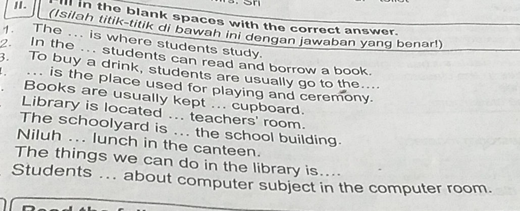 Fill in the blank spaces with the correct | StudyX