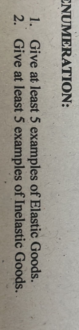 1. Give at least 5 examples of Elastic | StudyX