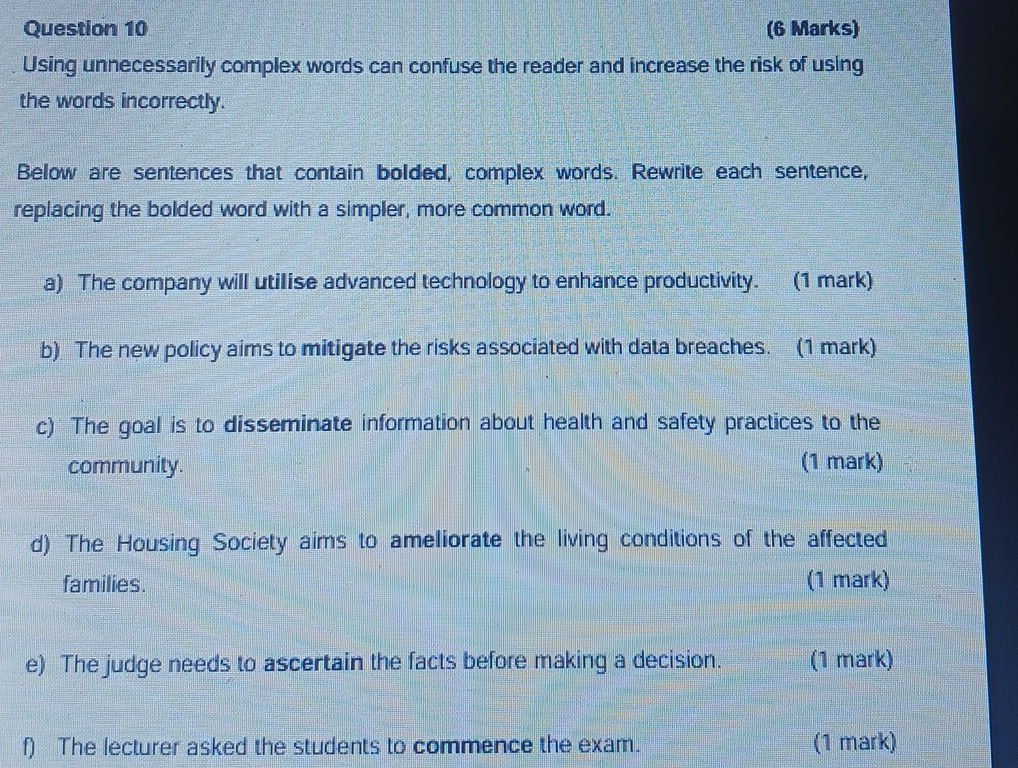 Question 10 Using unnecessarily complex | StudyX