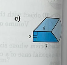 c) Volume of a 3D object with dimensions as | StudyX