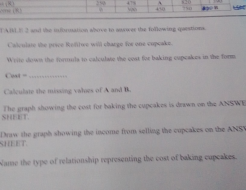 TABLE 2 and the information above to answer | StudyX