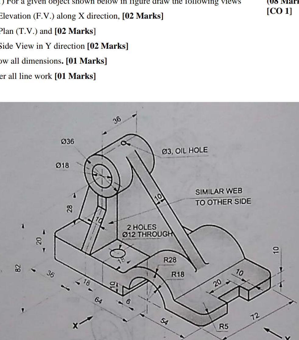 For a given object shown below in figure | StudyX