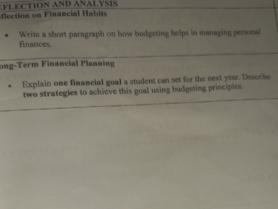 Write a short paragraph on how budgeting | StudyX