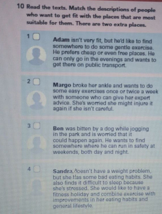 10 Read the texts. Match the descriptions of | StudyX