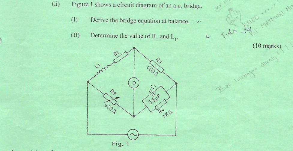 (ii) Figure 1 shows a circuit diagram of an | StudyX