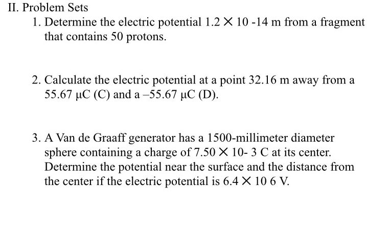 1. Determine the electric potential $1.2 | StudyX