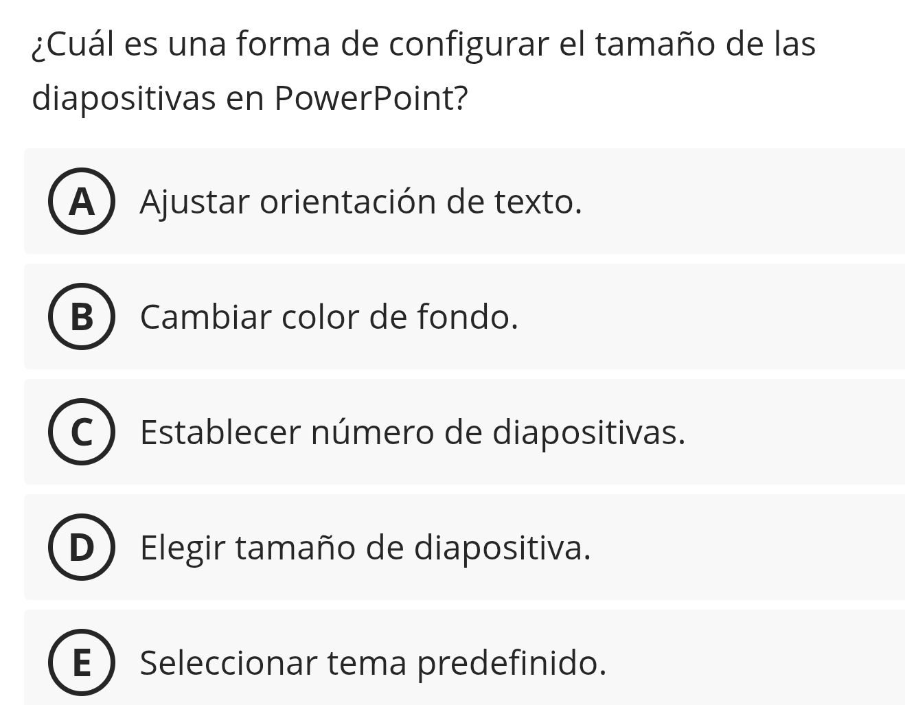 ¿Cuál es una forma de configurar el tamaño | StudyX
