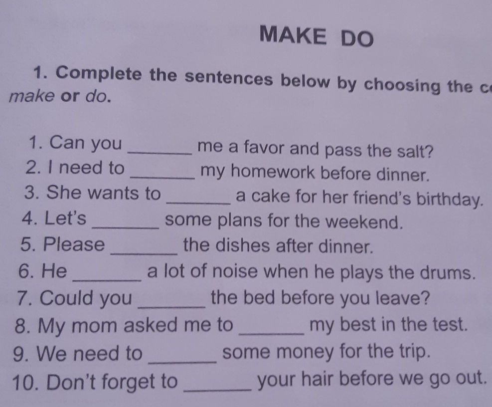 1. Complete the sentences below by choosing | StudyX