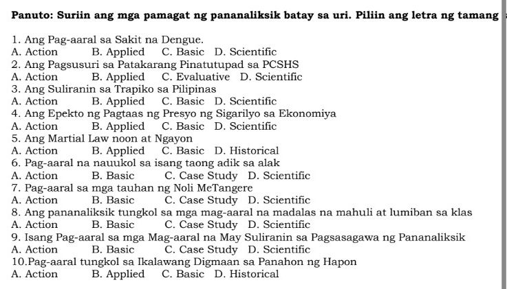 Panuto: Suriin ang mga pamagat ng | StudyX