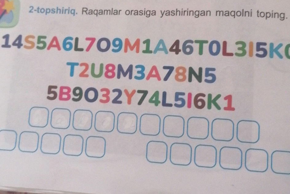 2-topshiriq. Raqamlar orasiga yashiringan | StudyX