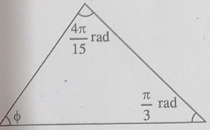 The image shows a triangle with angles | StudyX