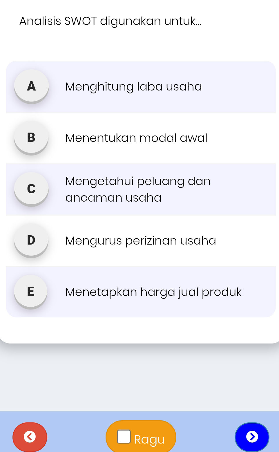 Analisis SWOT digunakan untuk... A | StudyX