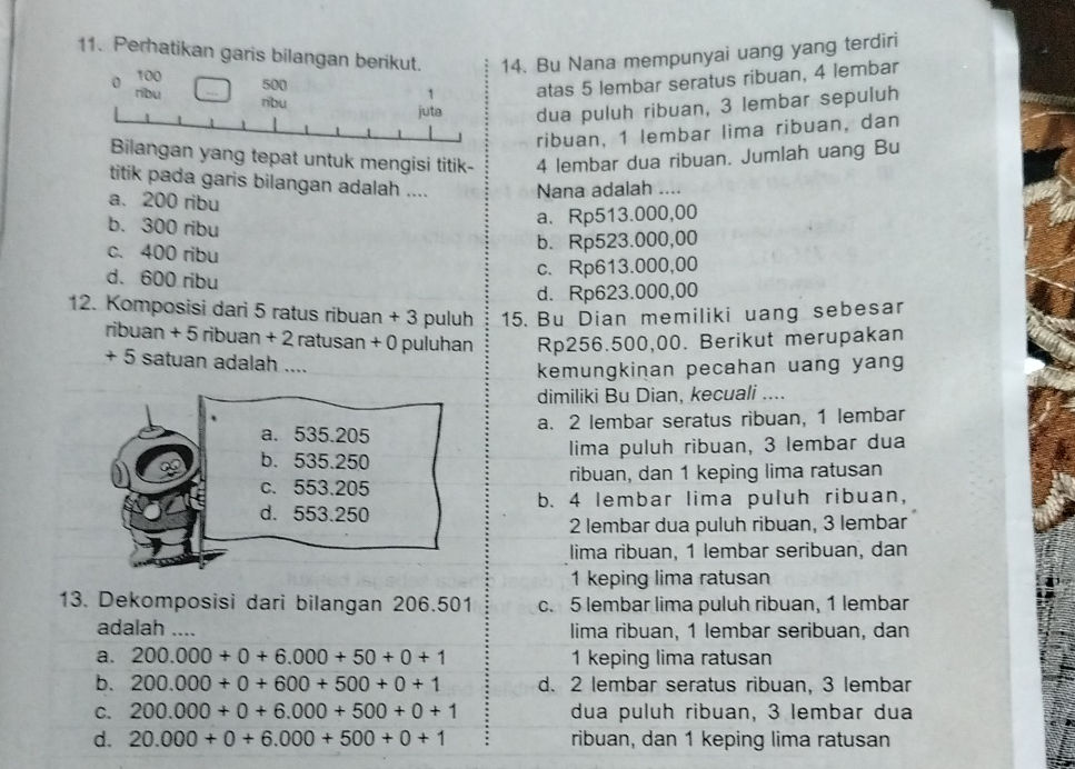 11. Perhatikan garis bilangan berikut. | StudyX