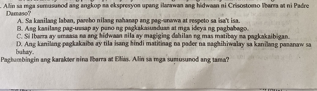 Alin sa mga sumusunod ang angkop na | StudyX