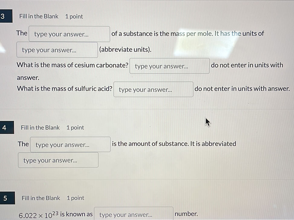 3 Fill in the Blank 1 point The of a | StudyX
