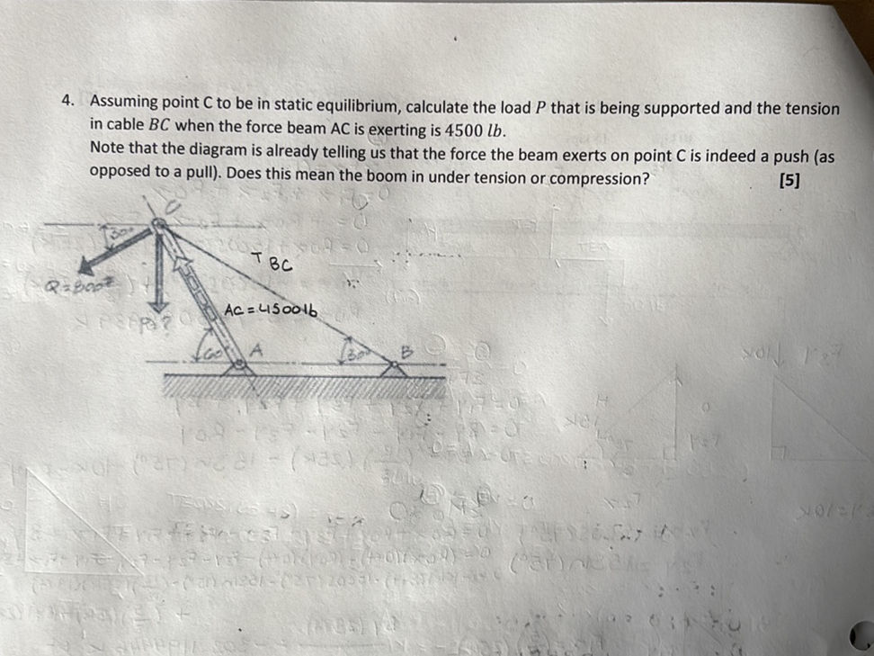 4. Assuming point C to be in static | StudyX
