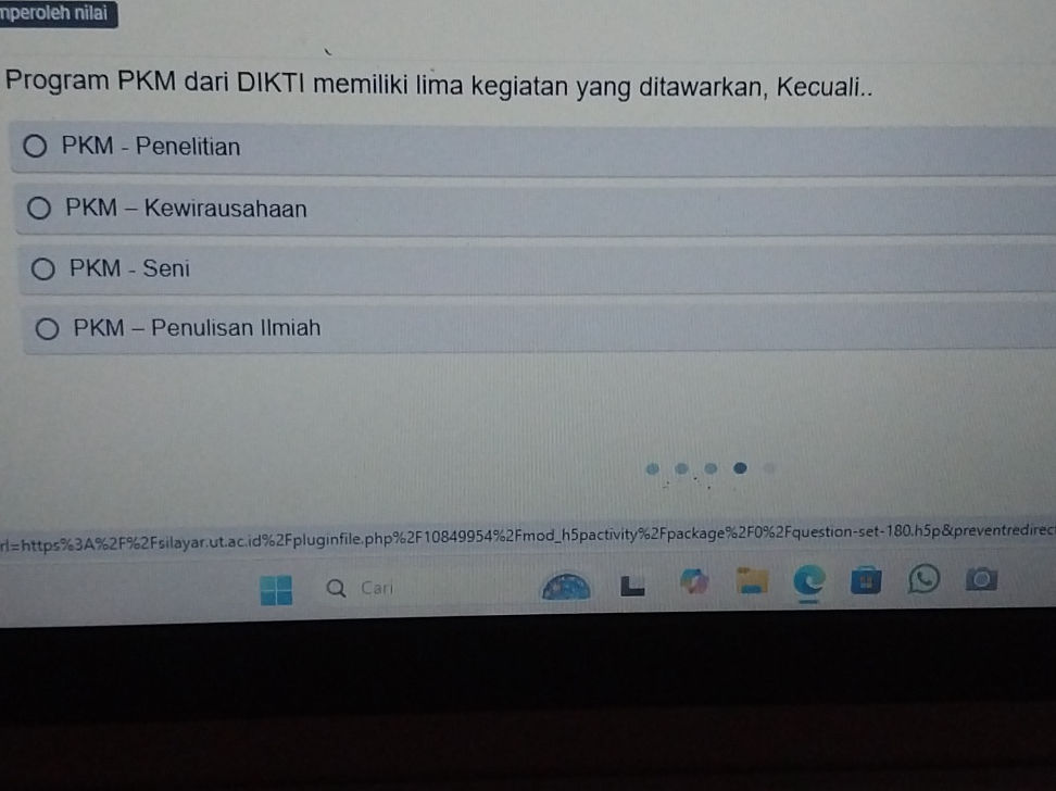 Program PKM dari DIKTI memiliki lima | StudyX