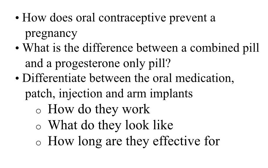 How does oral contraceptive prevent a | StudyX