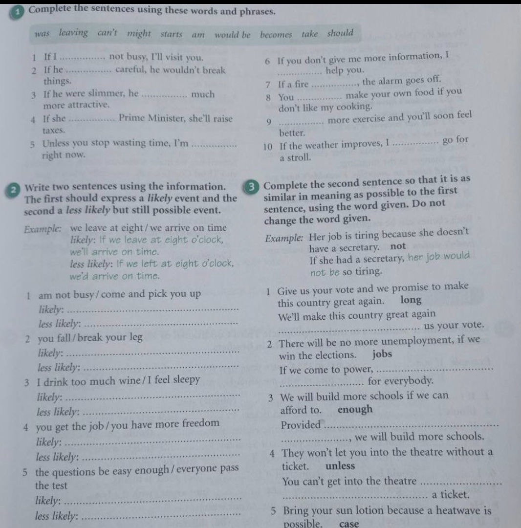 1 Complete the sentences using these words | StudyX