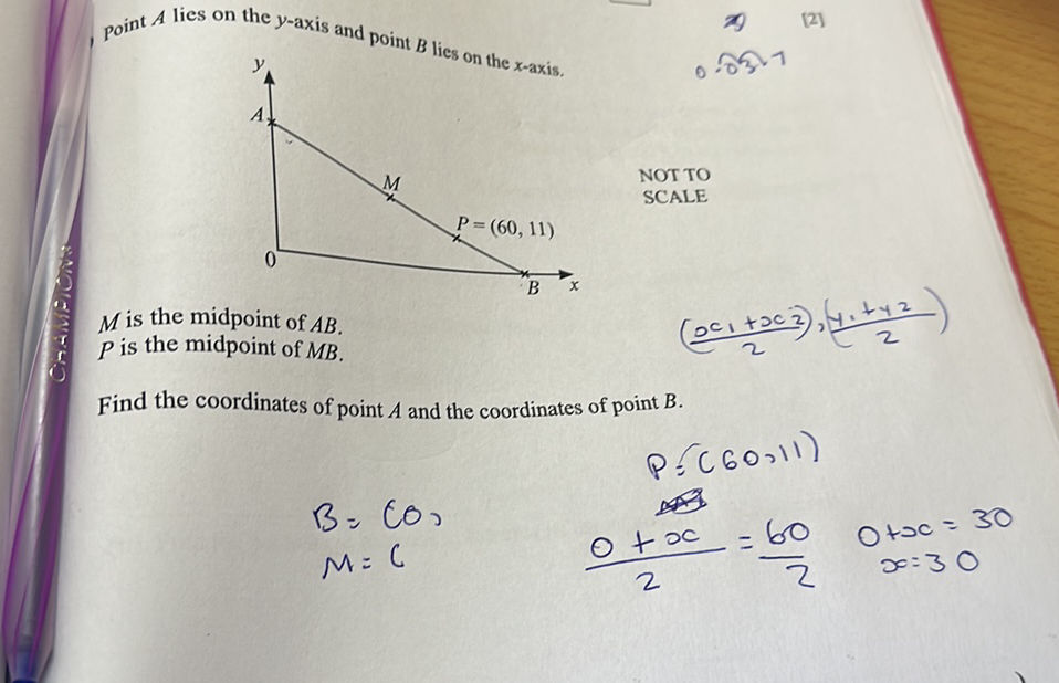 Point A lies on the y-axis and point B lies | StudyX