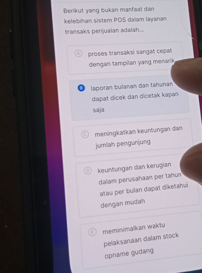 Berikut yang bukan manfaat dan kelebihan | StudyX