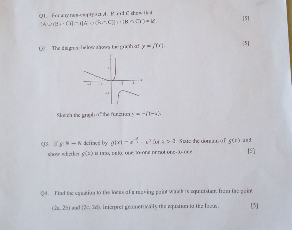 Q1. For any non-empty set A, B and C show | StudyX