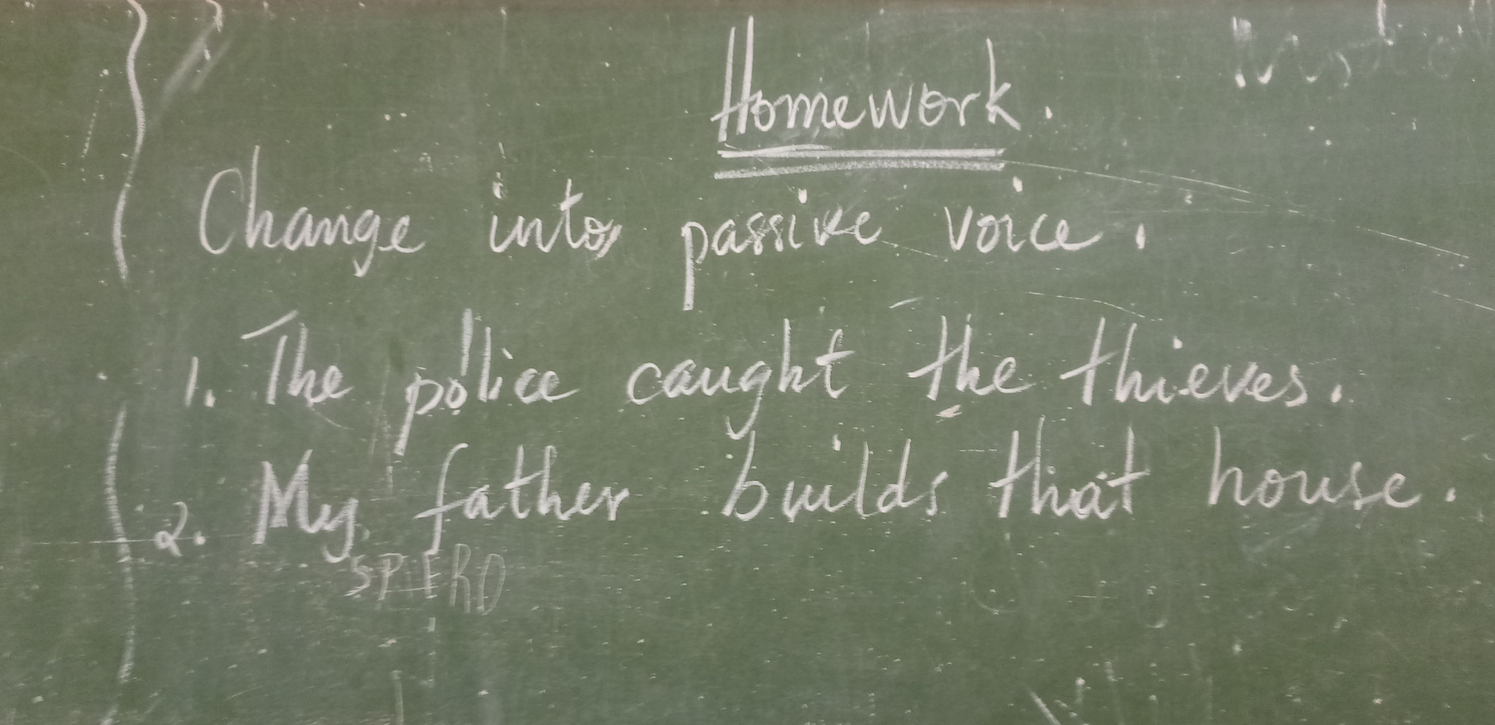 Change into passive voice. 1. The police | StudyX