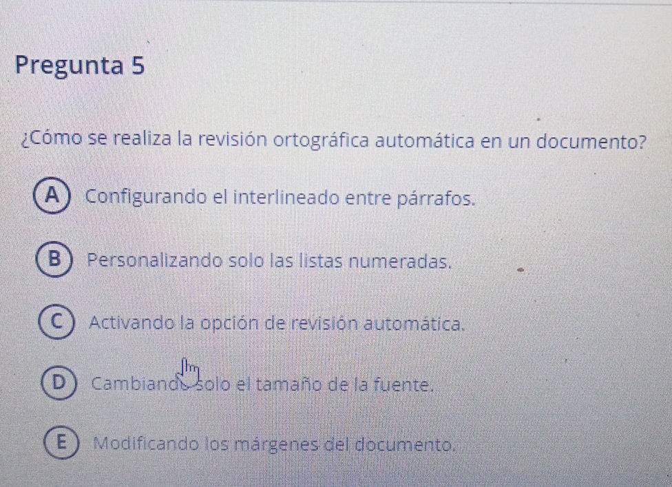 Pregunta 5 ¿Cómo se realiza la revisión | StudyX