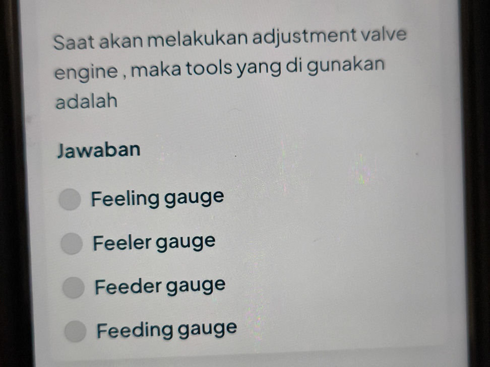 Saat akan melakukan adjustment valve engine, | StudyX