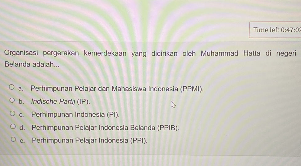 Organisasi pergerakan kemerdekaan yang | StudyX