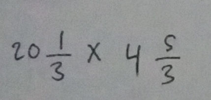 Multiplying Mixed Numbers: 20 1/3 * 4 5/3 | StudyX