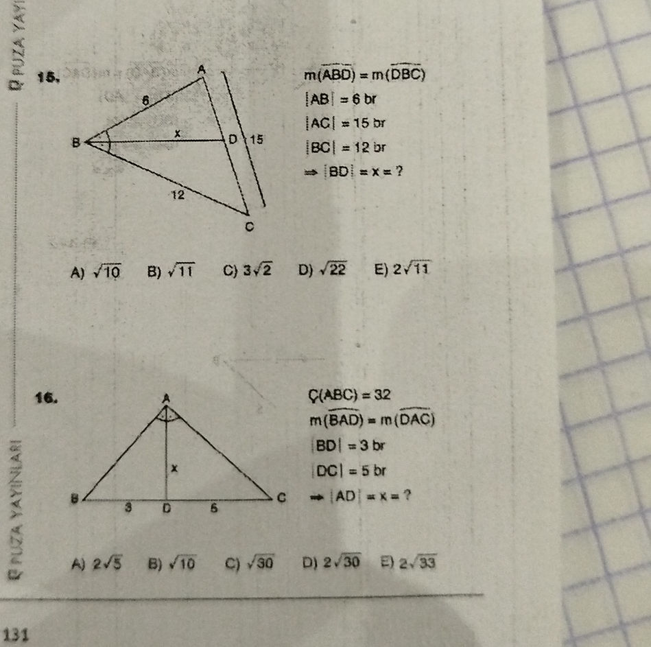 15. Given a triangle with vertices A, B, | StudyX