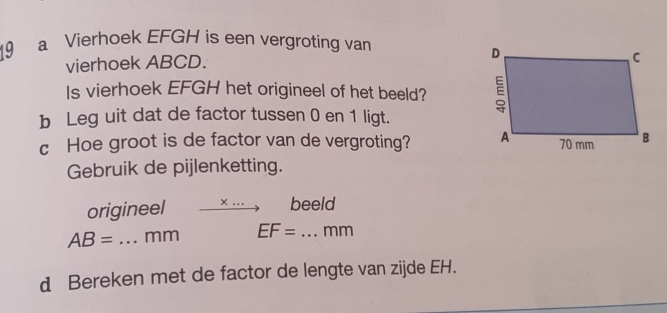 a Vierhoek EFGH is een vergroting van | StudyX